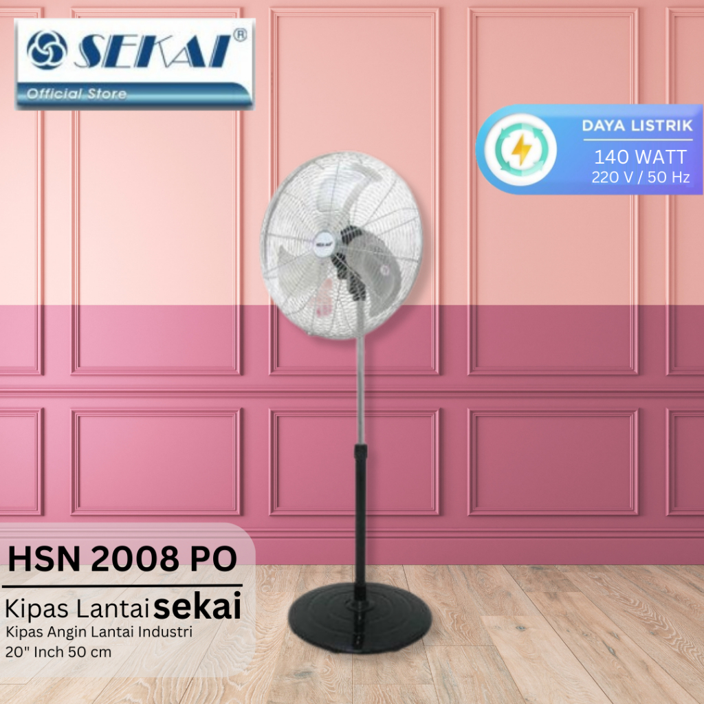 Jual SEKAI Stand fan 20" inch HSN 2008 PO / Kipas Angin tumpu Industri ...