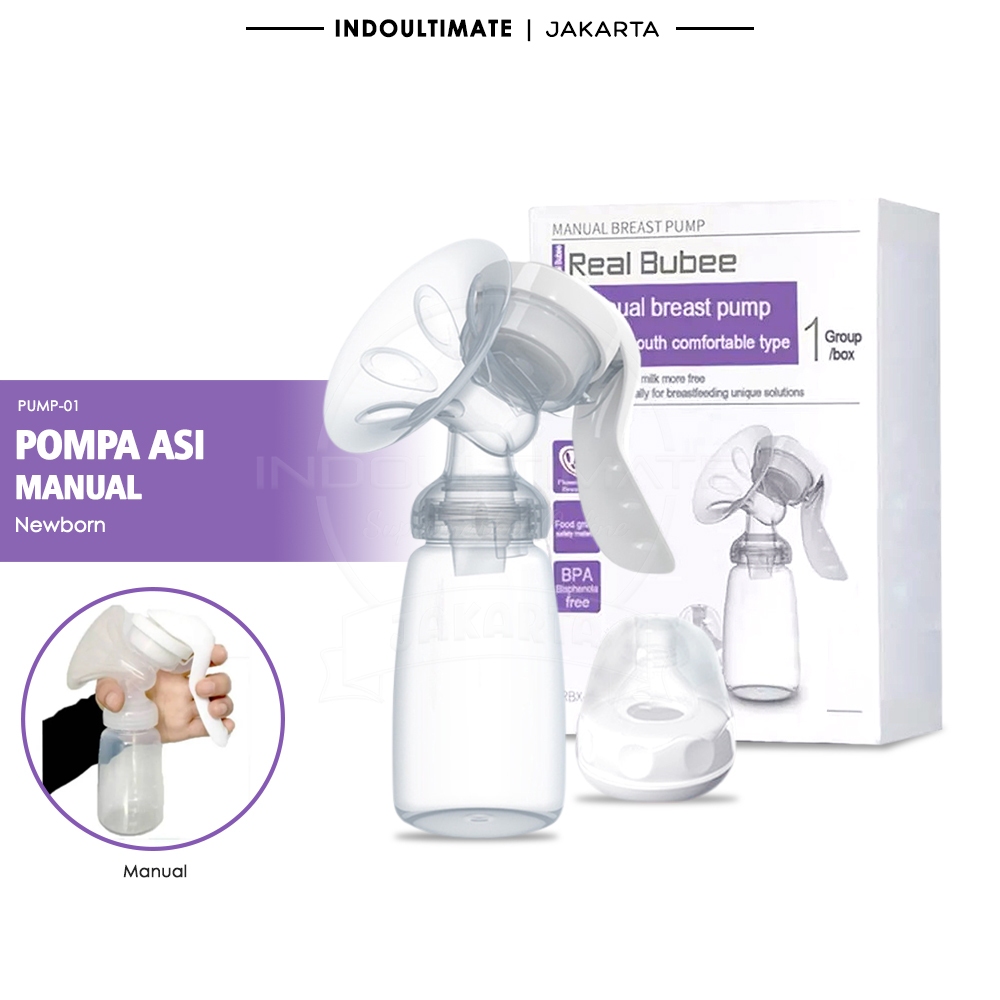 Jual Pumping Asi Pompa Asi Manual PUMP-01 BPA FREE Breast Pump Real Bubee Breast Pump Manual ...