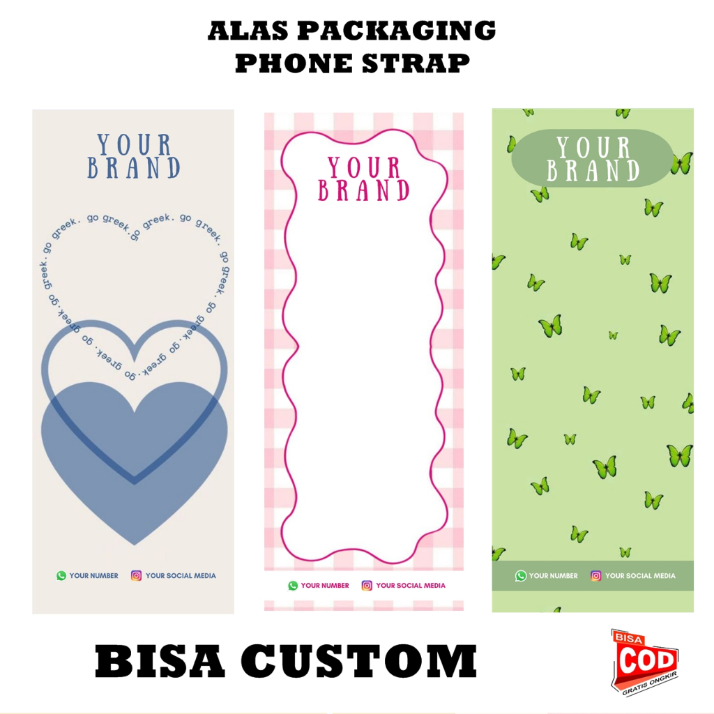 Jual (FREE PLASTIK) ALAS PACKAGING PHONESTRAP / ALAS STRAP PHONE ...