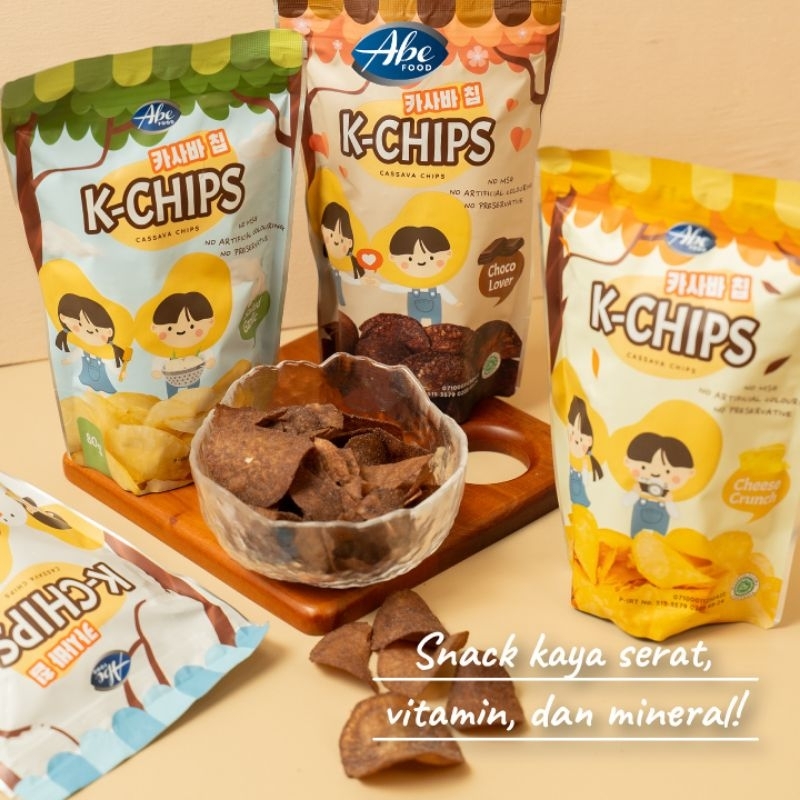 Jual Abe Food K-Chips cassava chip cemilan sehat anak non msg non pengawet 80gr | Shopee Indonesia