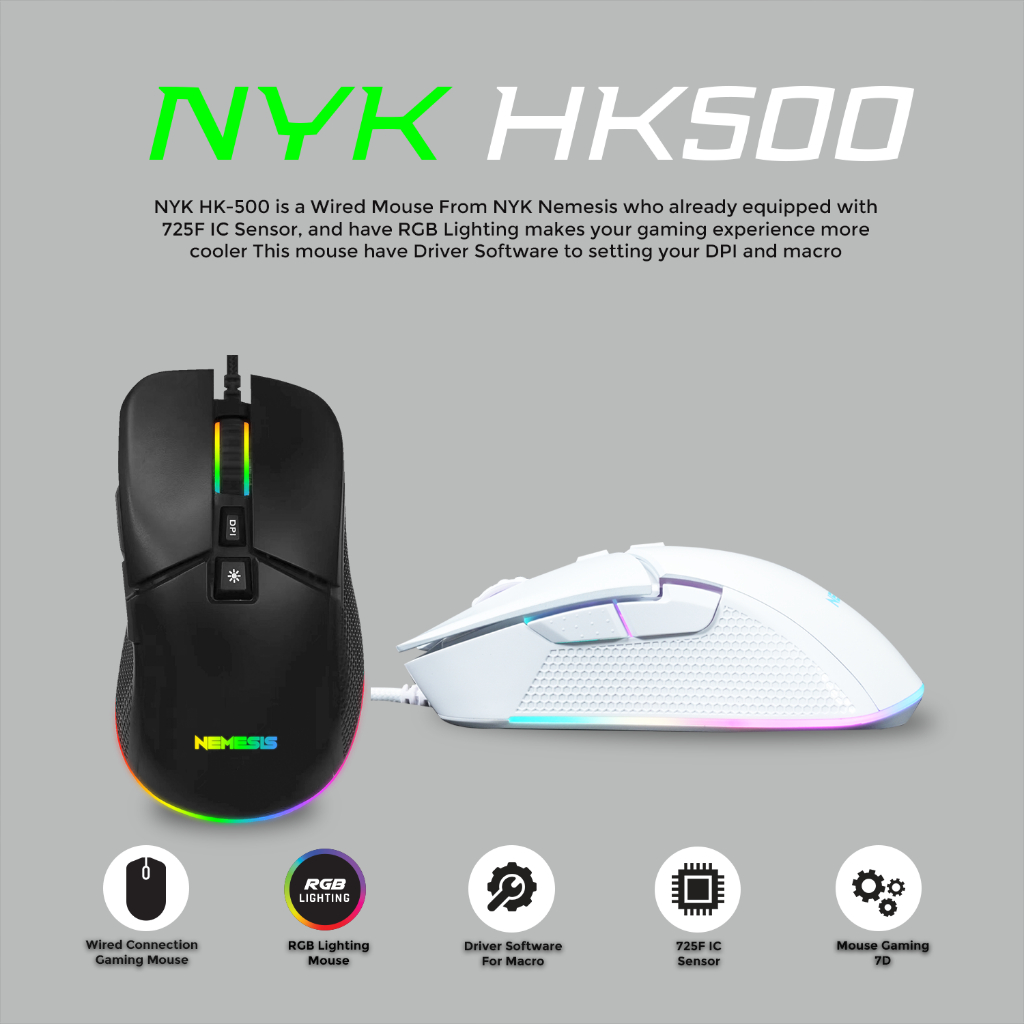 Jual Mouse Gaming NYK Nemesis HK-500 | Shopee Indonesia
