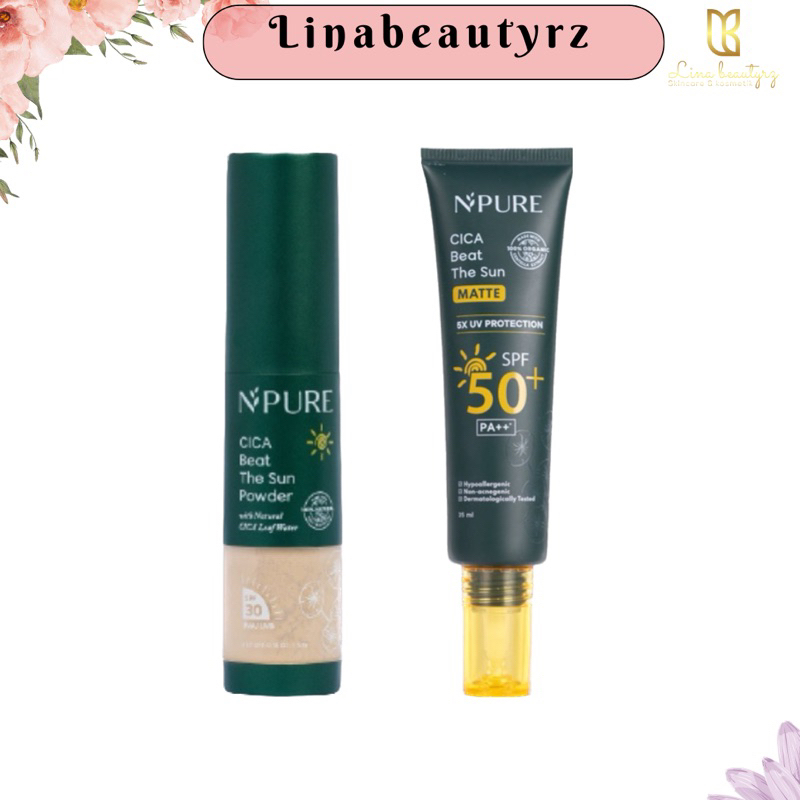 Jual NPURE SUNSCREEN CICA BEAT THE SUN MATTE | Shopee Indonesia
