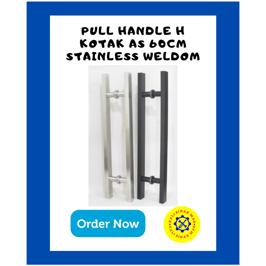 Jual Pull Handle H Kotak Minimalis Pintu Kayu Kaca AS 60cm Stainless ...
