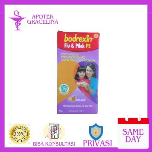 Jual Bodrexin flu&pilek 60ml/bodrexin sirup anak/obat pilek anak ...