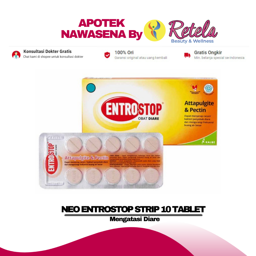 Jual NEO ENTROSTOP STRIP 10 TABLET / MENGATASI DIARE | Shopee Indonesia