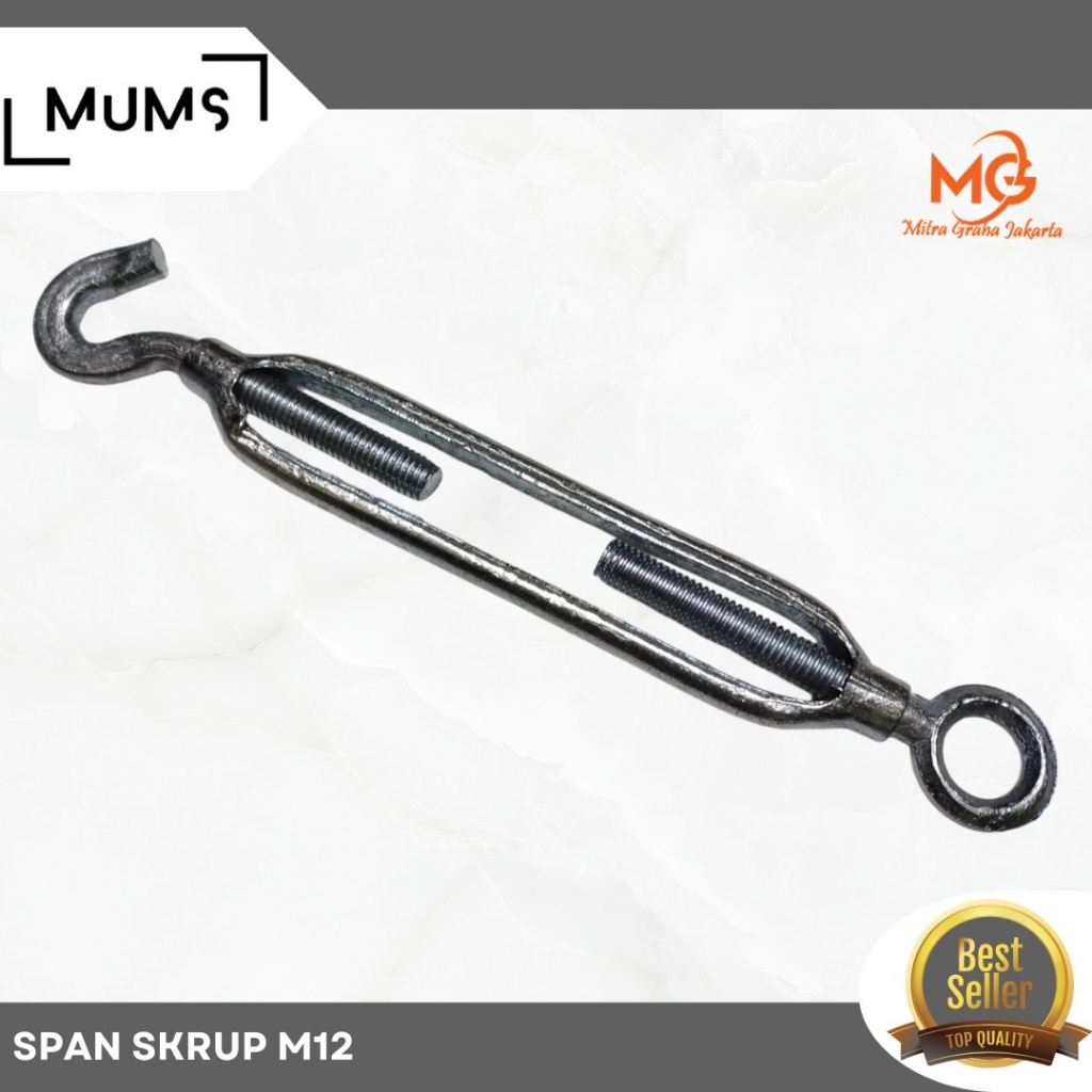 Jual Span Skrup 12mm Jarum Keras M12 Turn Buckle Water Mur Galv Hook ...