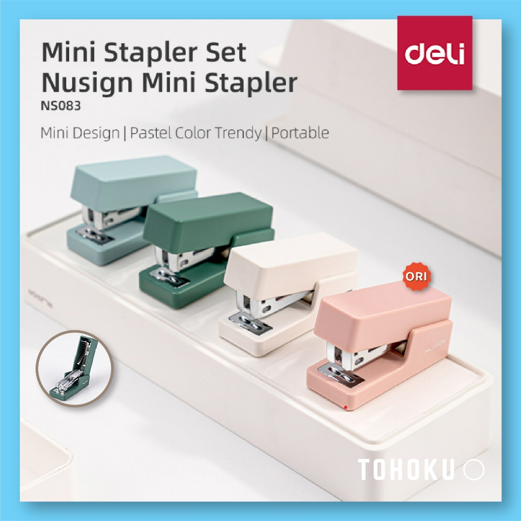 Jual Nusign Stapler / Stapler Mini Kapasitas Kertas 12 lembar 4 Warna ...