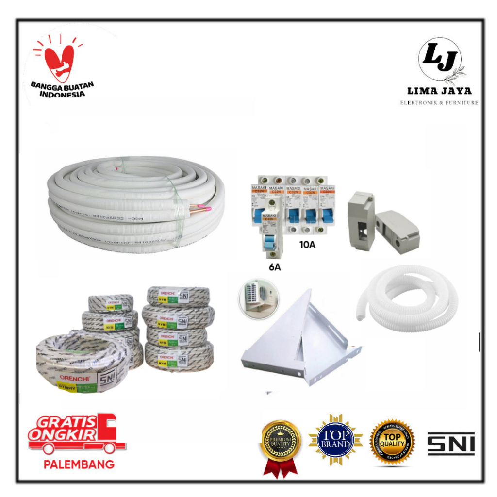 Jual MATERIAL AC 3 Meter Material Untuk Pasang AC Lengkap 3 Meter ...
