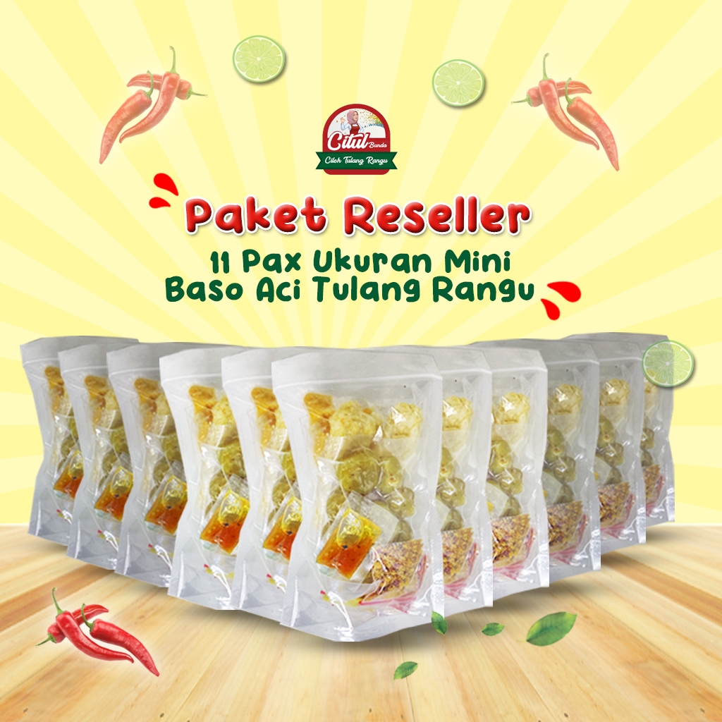 Jual Citul Bunda - Paket Reseller 11 Pax Ukuran Mini Baso Aci Tulang ...