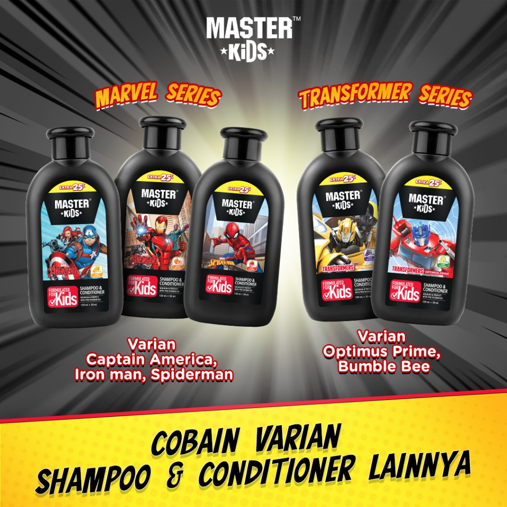 Jual Master Kids Shampoo & Conditioner Iron Man 150ml | Shopee Indonesia