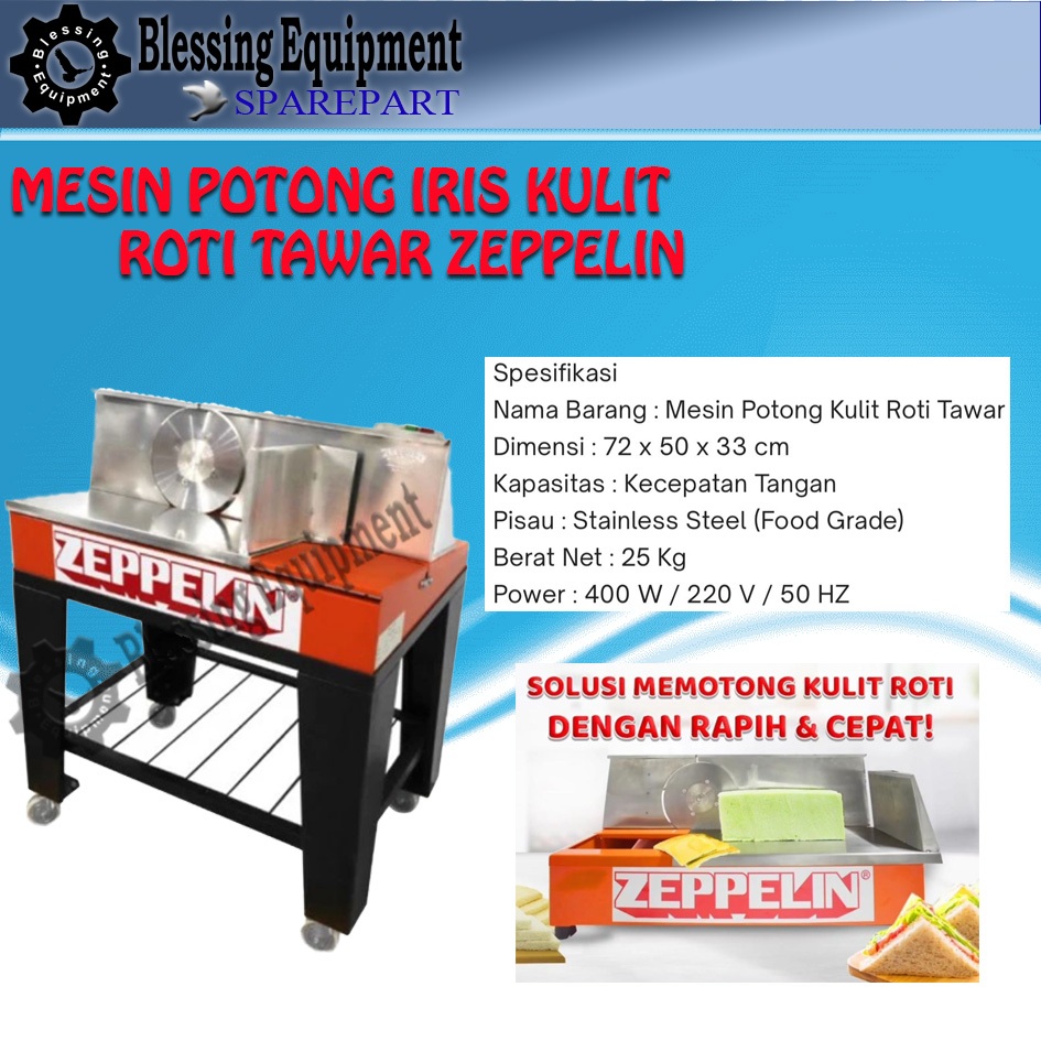 Jual Mesin Potong Iris Kulit Roti Tawar Zeppelin Original | Shopee ...