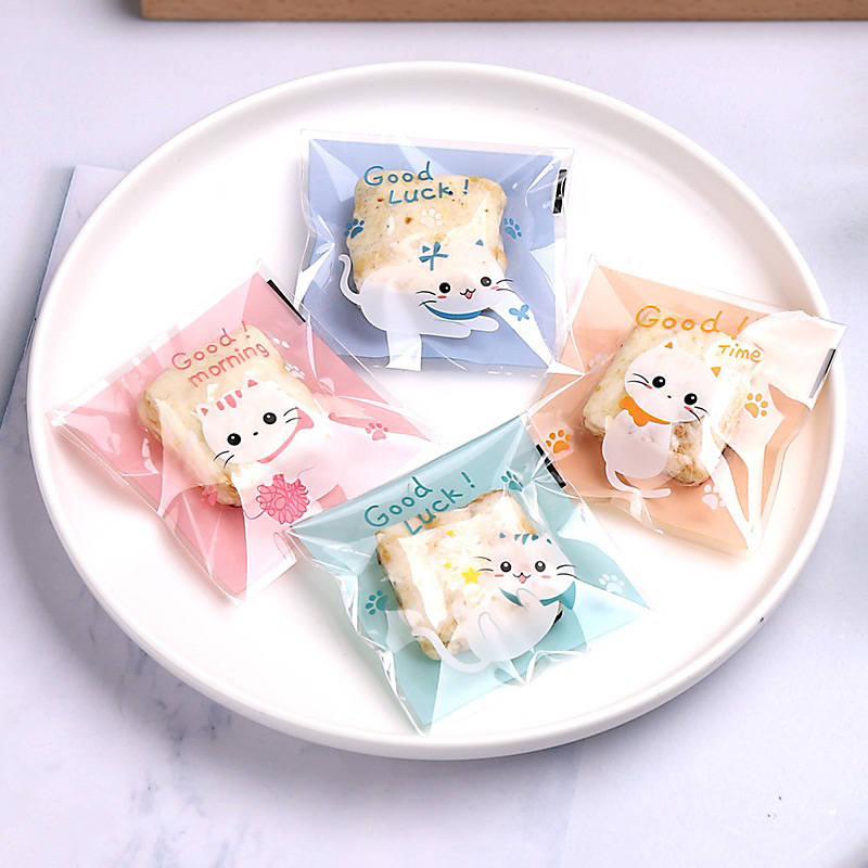 Jual BLANJA.ids [100 LEMBAR] Plastik cookie 4 Motif Packing cookies ...