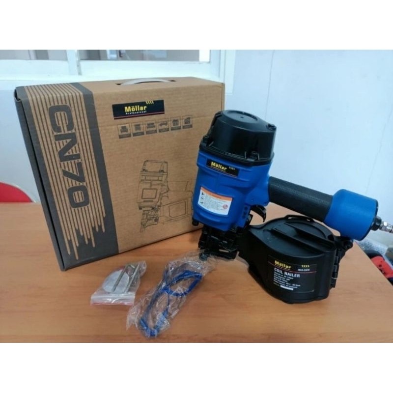 Jual Mesin Paku Tembak Rantai Kayu MOLLAR CN70 Chain Nailer Gun Palet ...