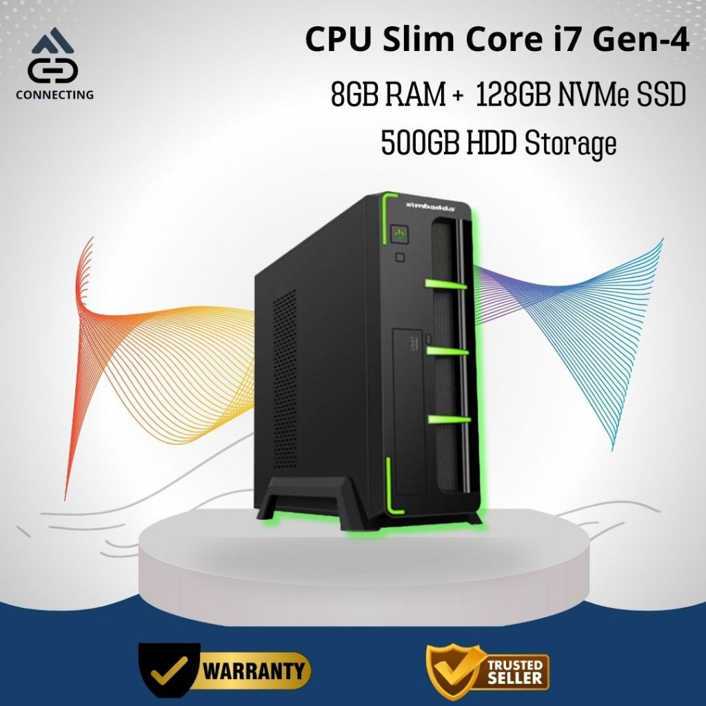 Jual CPU PC Slim Intel Core i7 Gen-4 RAM 8GB SSD Rakitan Office ...
