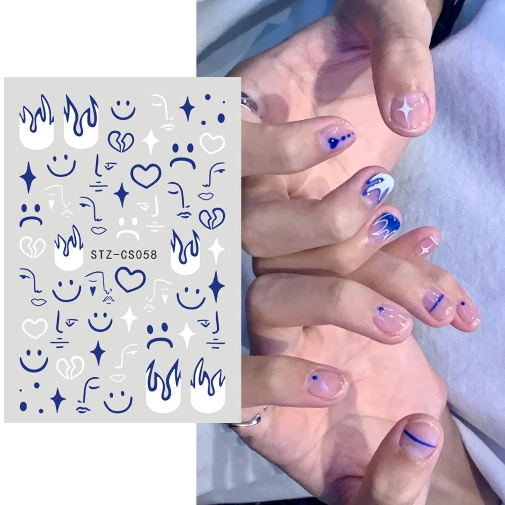 Jual Stiker Nail Art 3D Desain Api Untuk Aksesoris Manicure / For nail ...