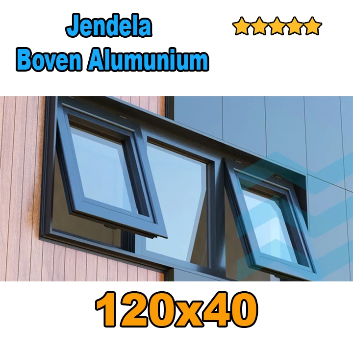 Jual jendela boven aluminium 120x40 / jendela dapur alumunium / jendela ...
