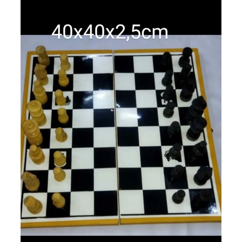 Jual Papan Catur Kayu Bidak Kayu Uk 50x50x5cm / Papan Catur Plastik Bidak dan A436 catur magnet ...