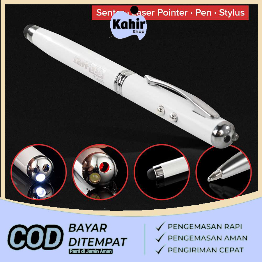 Jual TaffLED Pulpen 4 in 1 Senter Laser Pointer Pen dan Stylus Tinta ...