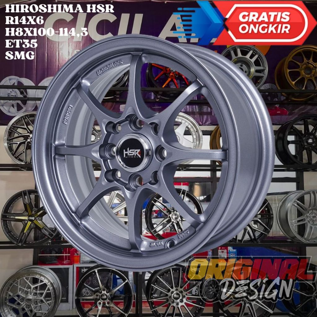 Jual Velg Mobil Mirage , Picanto , Datsun , Colt , HSR HIROSHIMA RING 14 R14 | Shopee Indonesia