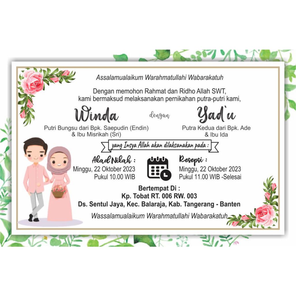 Jual 7 cm x 10 cm Undangan Mini Kopi, Besek, Buwuhan, maimbau baralek ...
