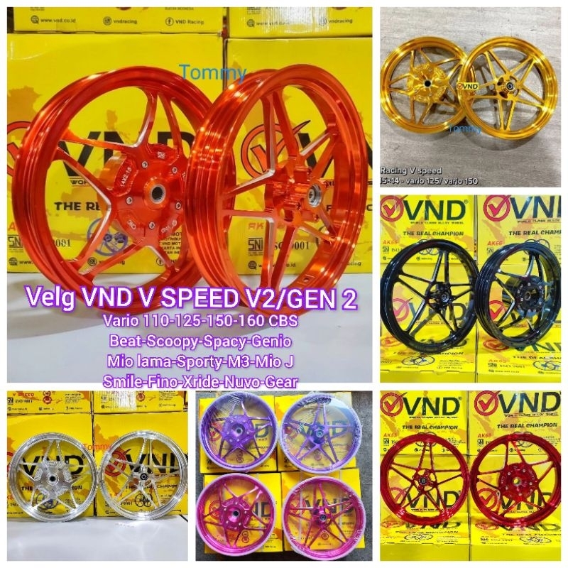Jual Velg VND V SPEED V2 Vario 110 125 150 160 Beat Scoopy Genio Mio Sporty j Smile Soul GT M3 ...