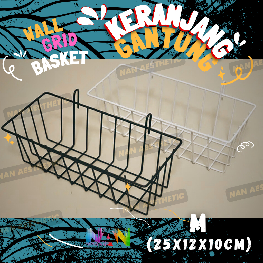 Jual Pelengkap Dekorasi KESI 37 keranjang gantung wall grid besar jumbo ...