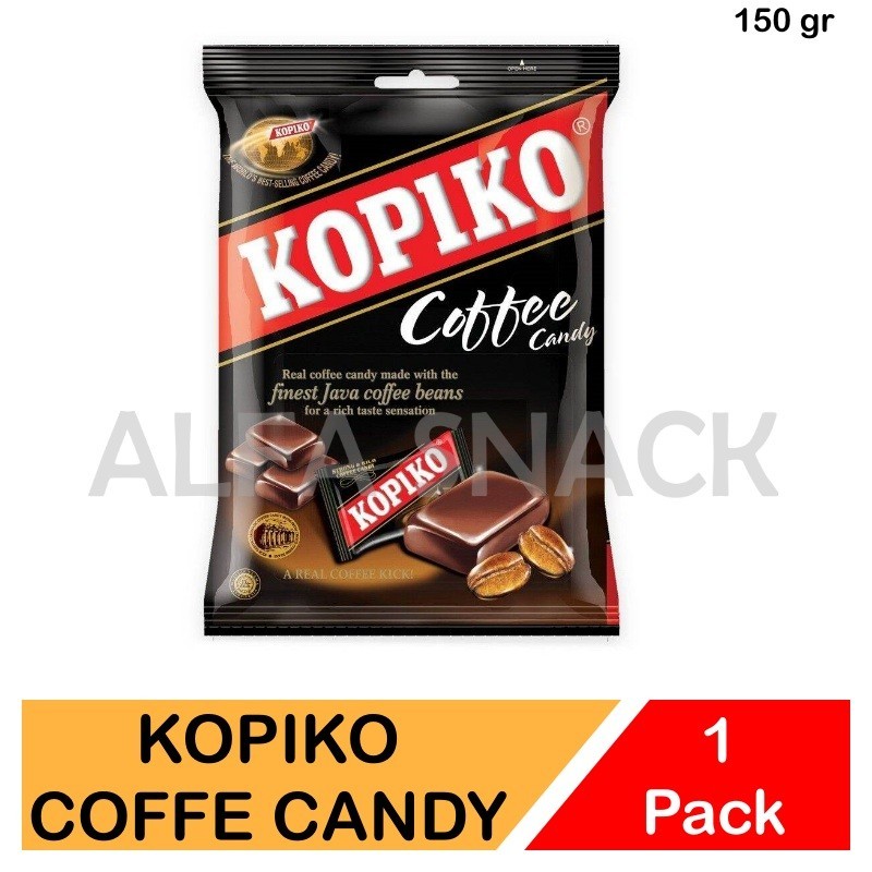 Jual Permen Kopiko Coffee Candy dan Cappuccino Kemasan Pack 150 gr ...