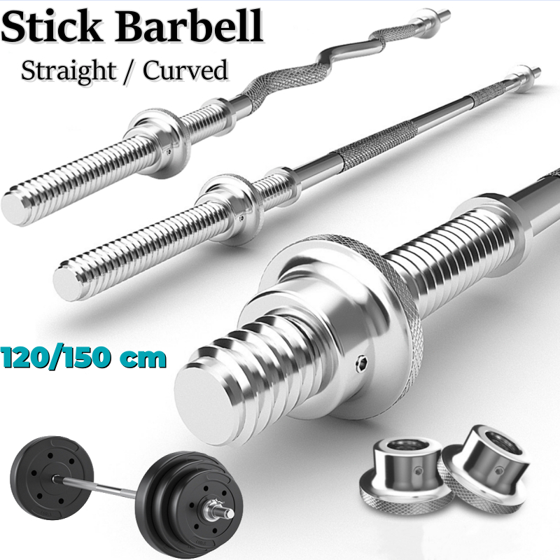 Jual 120/150CM Stick Barbel Dumbell Solid Bar Barbell Stik Lurus ...