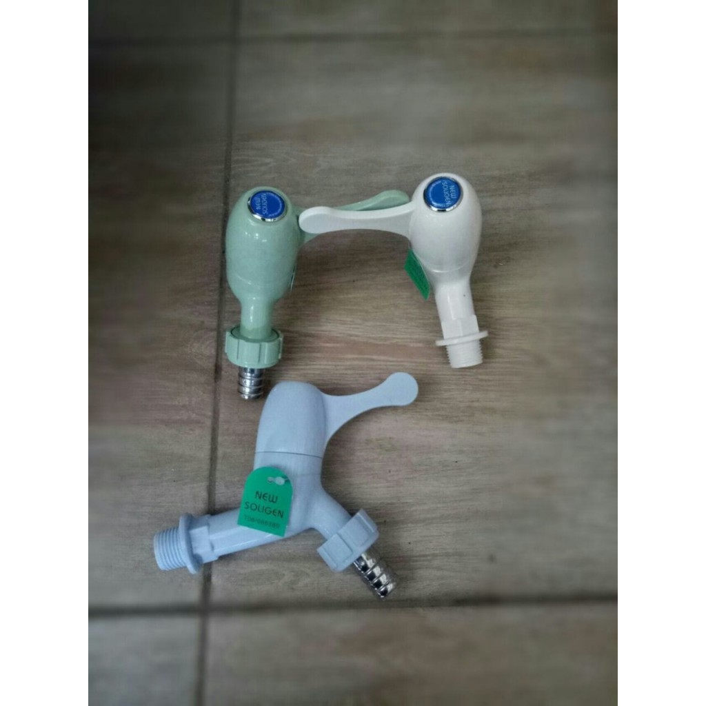Jual Soligen Kran Plastik PVC 1/2 In Keran Air Anti Bocor Kran Taman ...