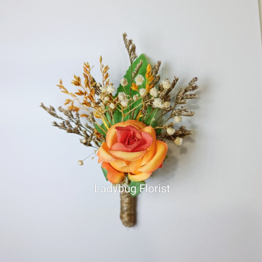 Jual korsase bunga jas orange rose rustic | Shopee Indonesia