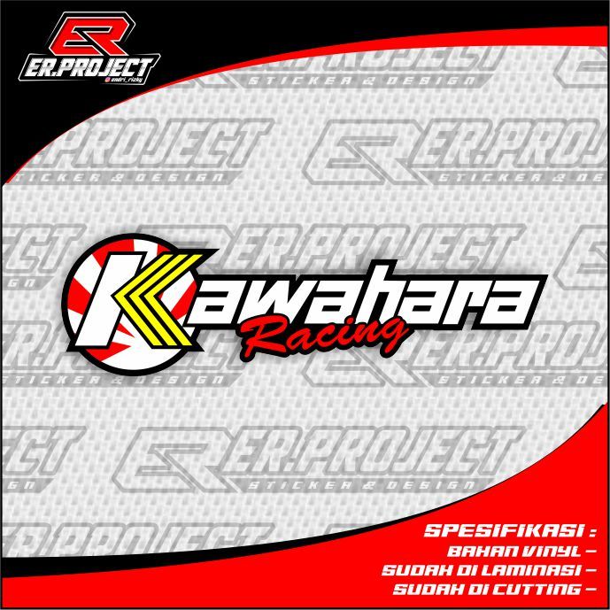 Jual STIKER KAWAHARA / STIKER LOGO RACING / STIKER KAWAHARA PRINT CUT ...