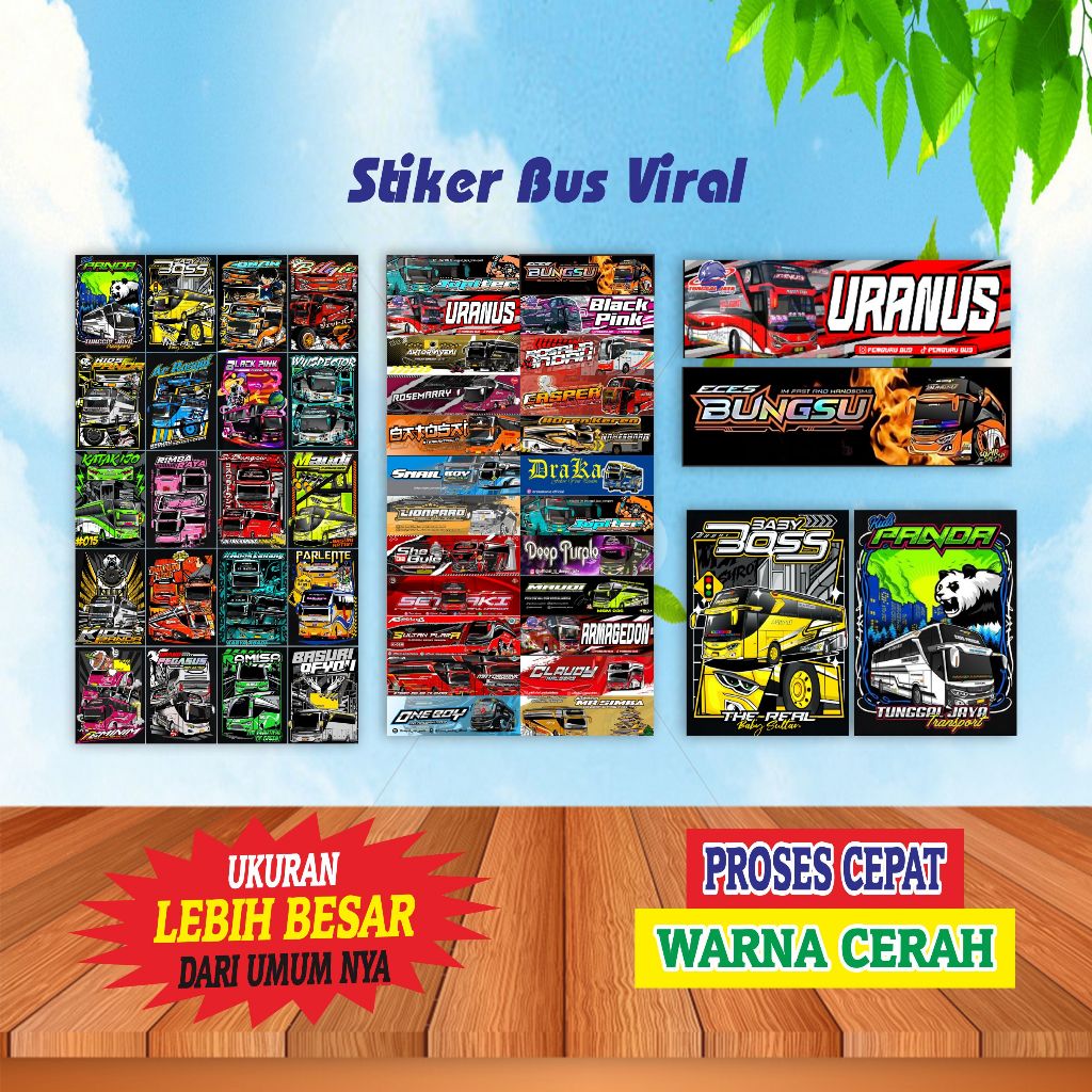 Jual STIKER LOGO BUS BASURI VIRAL STIKER BUS MURAH | Shopee Indonesia