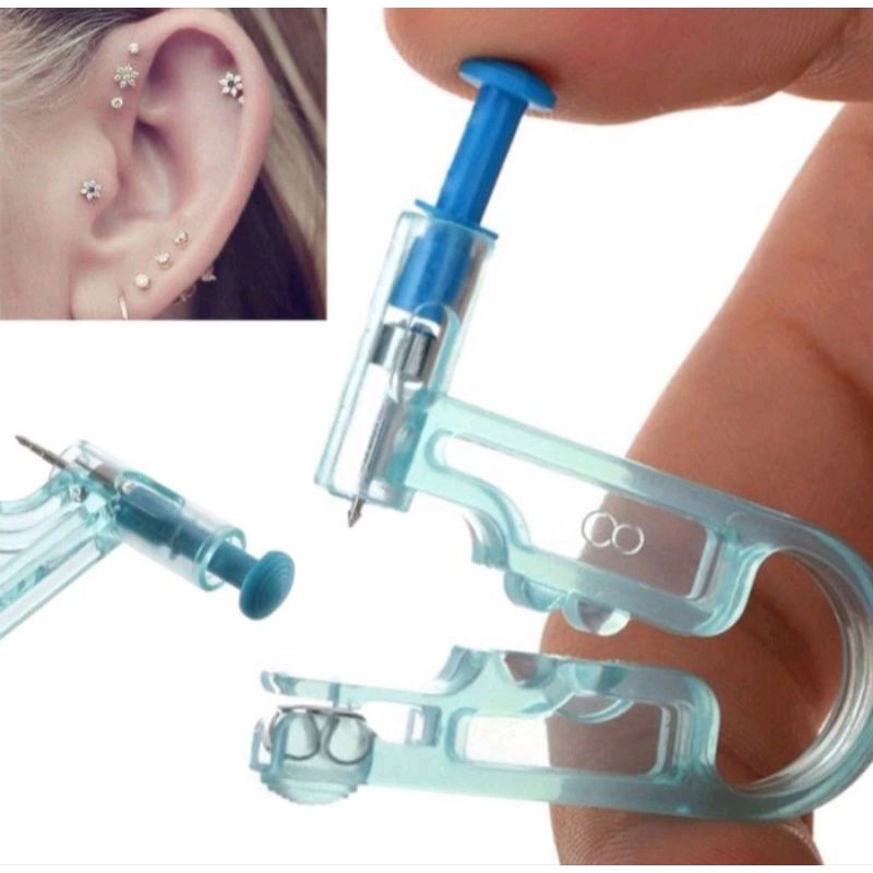 Jual ALAT TINDIK TELINGA 1X PAKAI DENGAN ANTING DISPOSABLE EAR PIERCING ...
