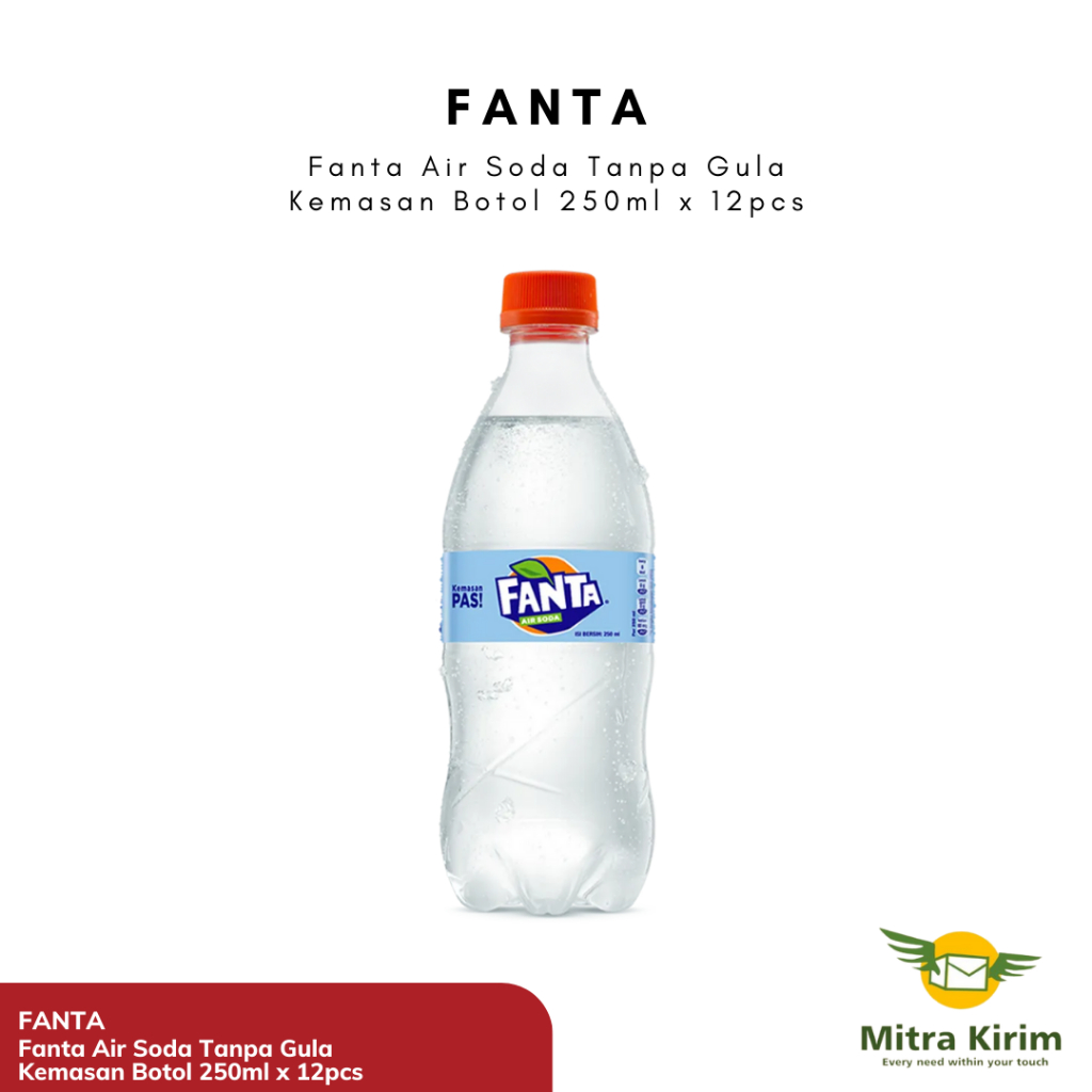 Jual Fanta Soda Water / Air Soda Putih 250ml x 12pcs Botol | Shopee Indonesia