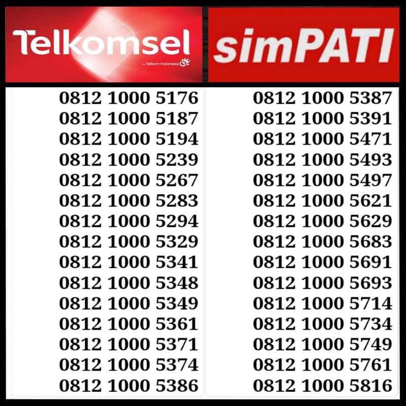 Jual nomor perdana telkomsel simpati support 4G & 5G | Shopee Indonesia