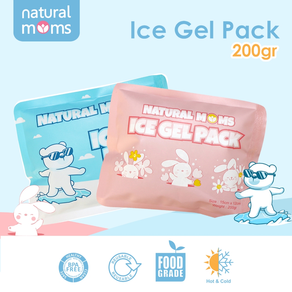 Jual Ice gel pack natural moms 200 gram cool gel kemasan kecil ...