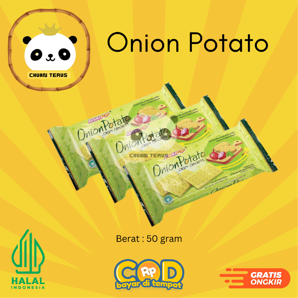 Jual BISKITOP - ONION POTATO 50g Biskuit Kue Kering Anak Dewasa Enak ...