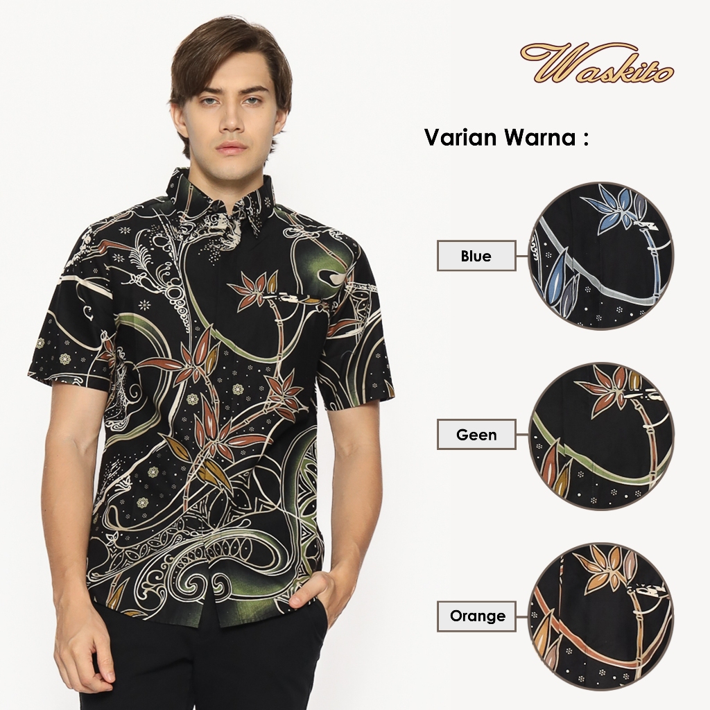 Jual Waskito Kemeja Batik Katun Premium Pria Slimfit HB PR 07526 ...