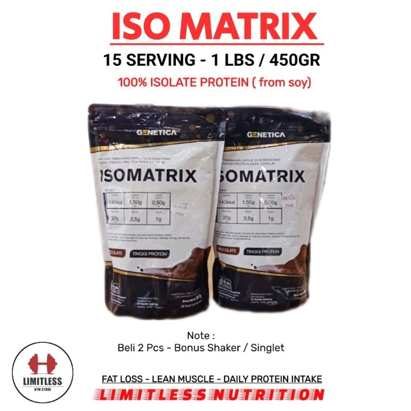 Jual GENETICA ISO MATRIX 1 LBS - 450 GRAM Susu ISOMATRIX Soy Protein ...