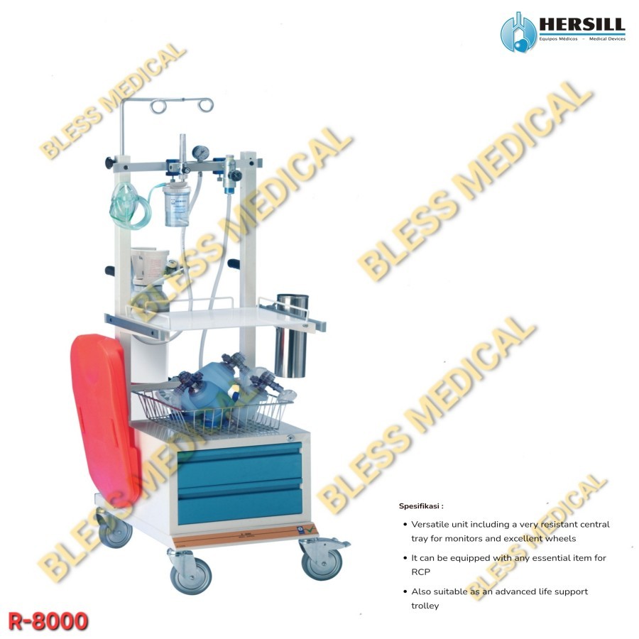 Jual Hersill Basic Cart Cardiopulmonary Resuscitator R-8000 | Shopee ...