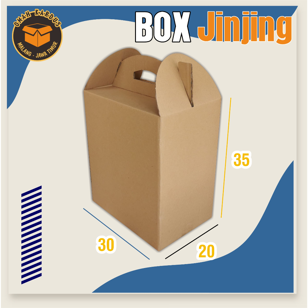 Jual Box Jinjing POLOS 30x20x35 cm | Kardus takeaway | jinjing/tenteng ...