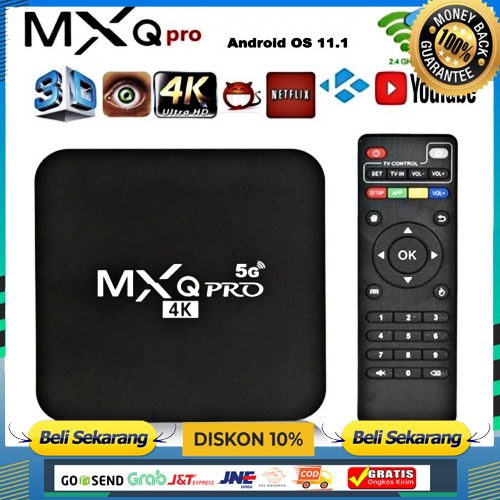 Jual Android tv box MXQ pro 4K -5G tv Box Android 10.1os RAM 8GB ROM ...