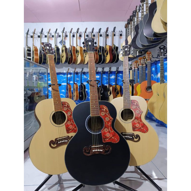 Jual Gitar akustik tanam besi bonus lengkap | Shopee Indonesia