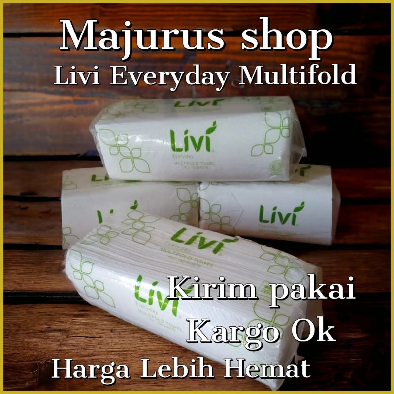 Jual Tissue Livi Everyday Multifold 1ply 150 sheets / Multifold Towel ...