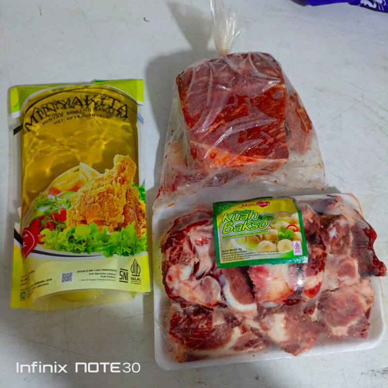 Jual Paket daging 1kg + tulang iga 1kg + minyak 1L | Shopee Indonesia