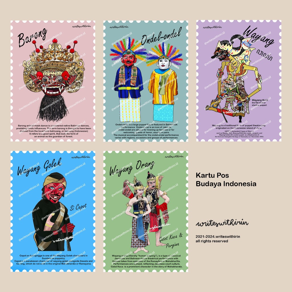 Jual (writeswithirin) Kartu Pos/ Postcard/ Post Card/ Penpal/ Poskad ...
