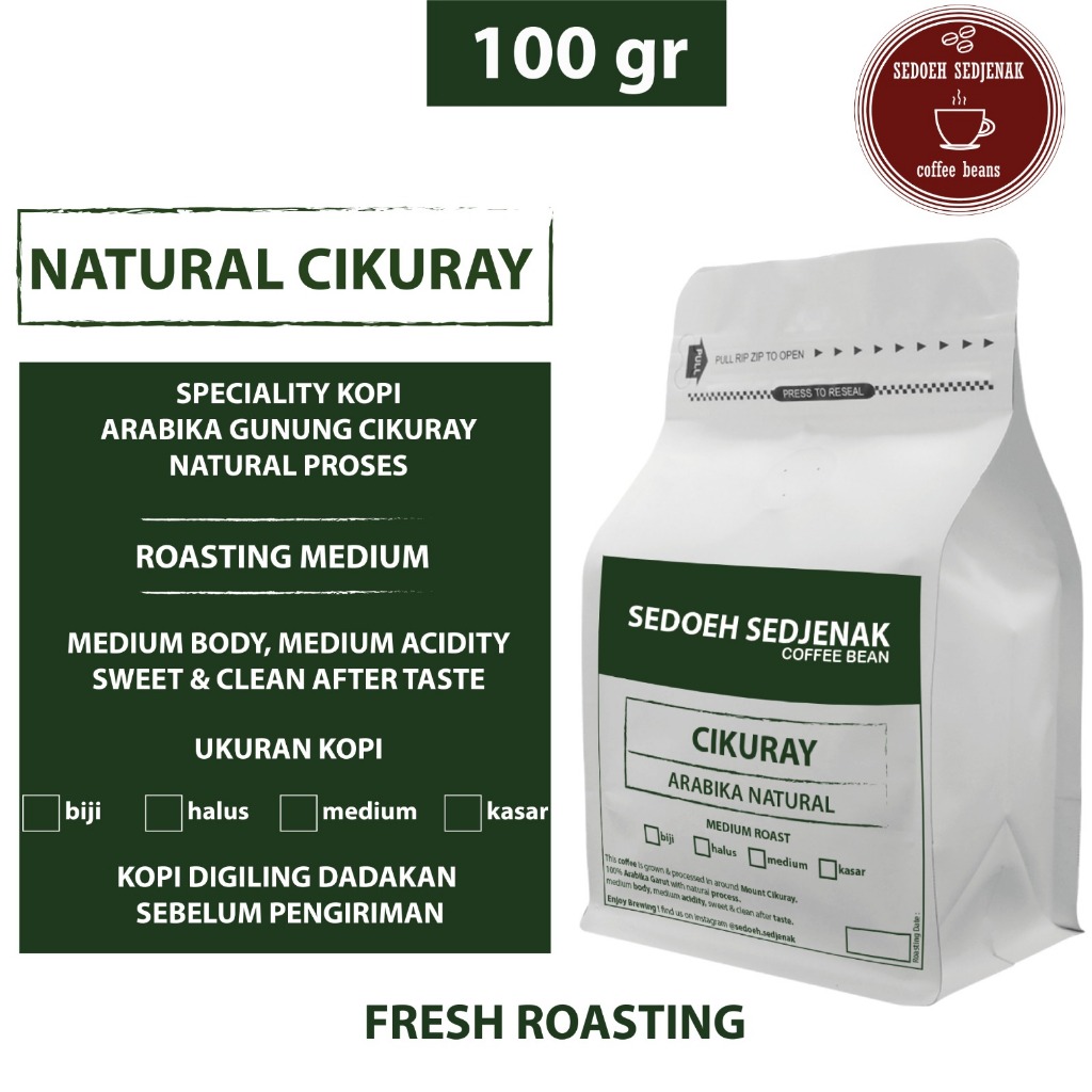 Jual Kopi Arabika Gunung Cikuray Garut 100gr Natural Proses Kopi ...