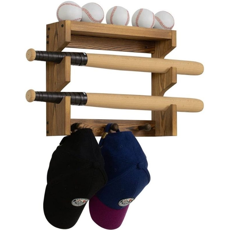 Jual rak gantung tempat penyimpanan bola dan stick baseball 2 tahap ...
