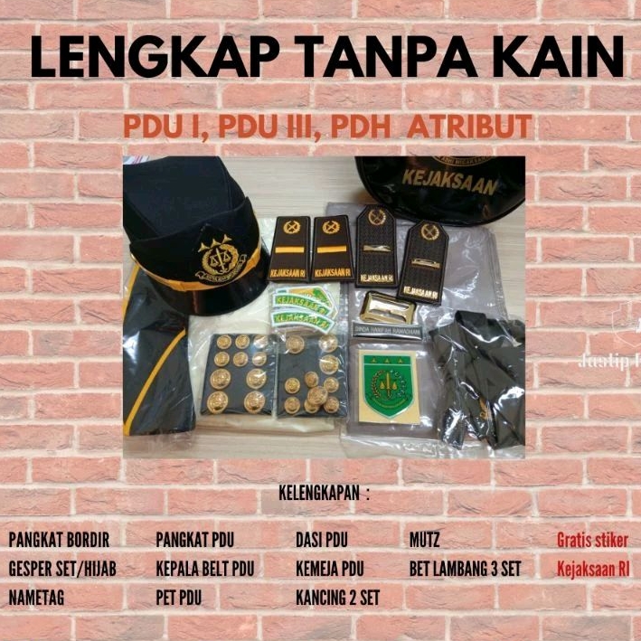Jual TANPA KAIN PAKET CPNS GOL 2A, 2C, 3A, 3B ATRIBUT KEJAKSAAN (PDH ...