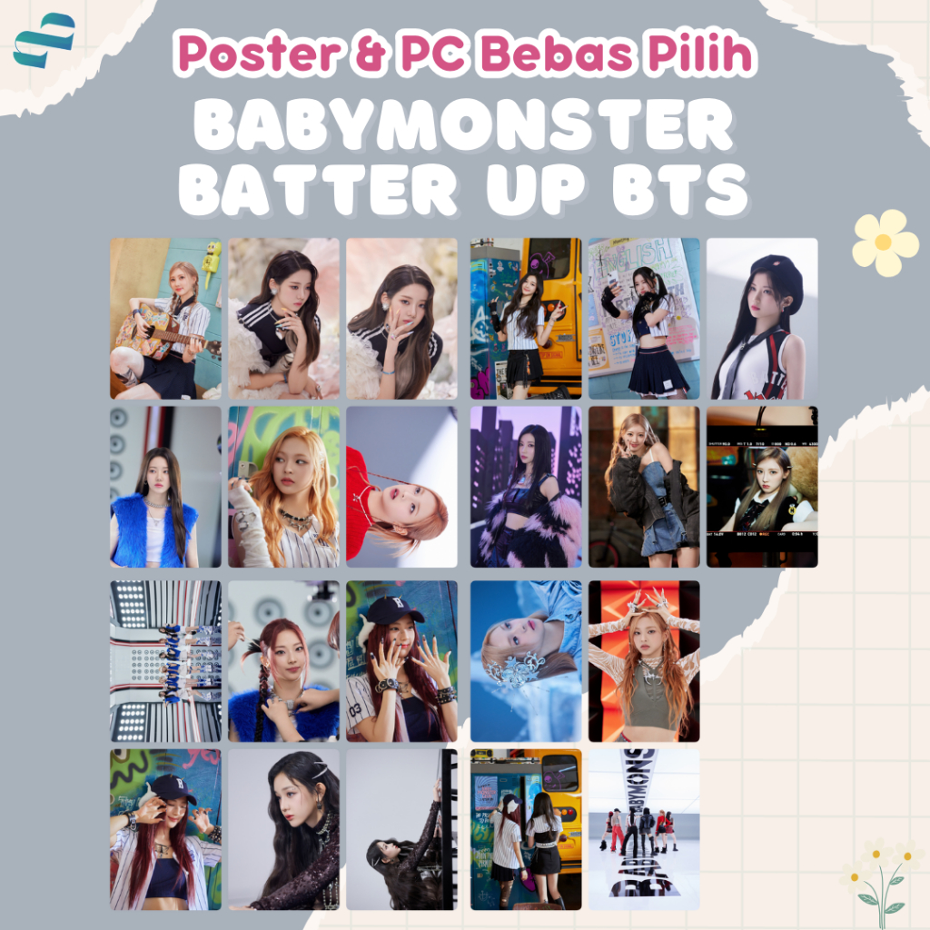 Jual Poster BABY MONSTER BATTER UP Behind The Scene - Poster Kpop A4 A5 A6 Murah | Shopee Indonesia